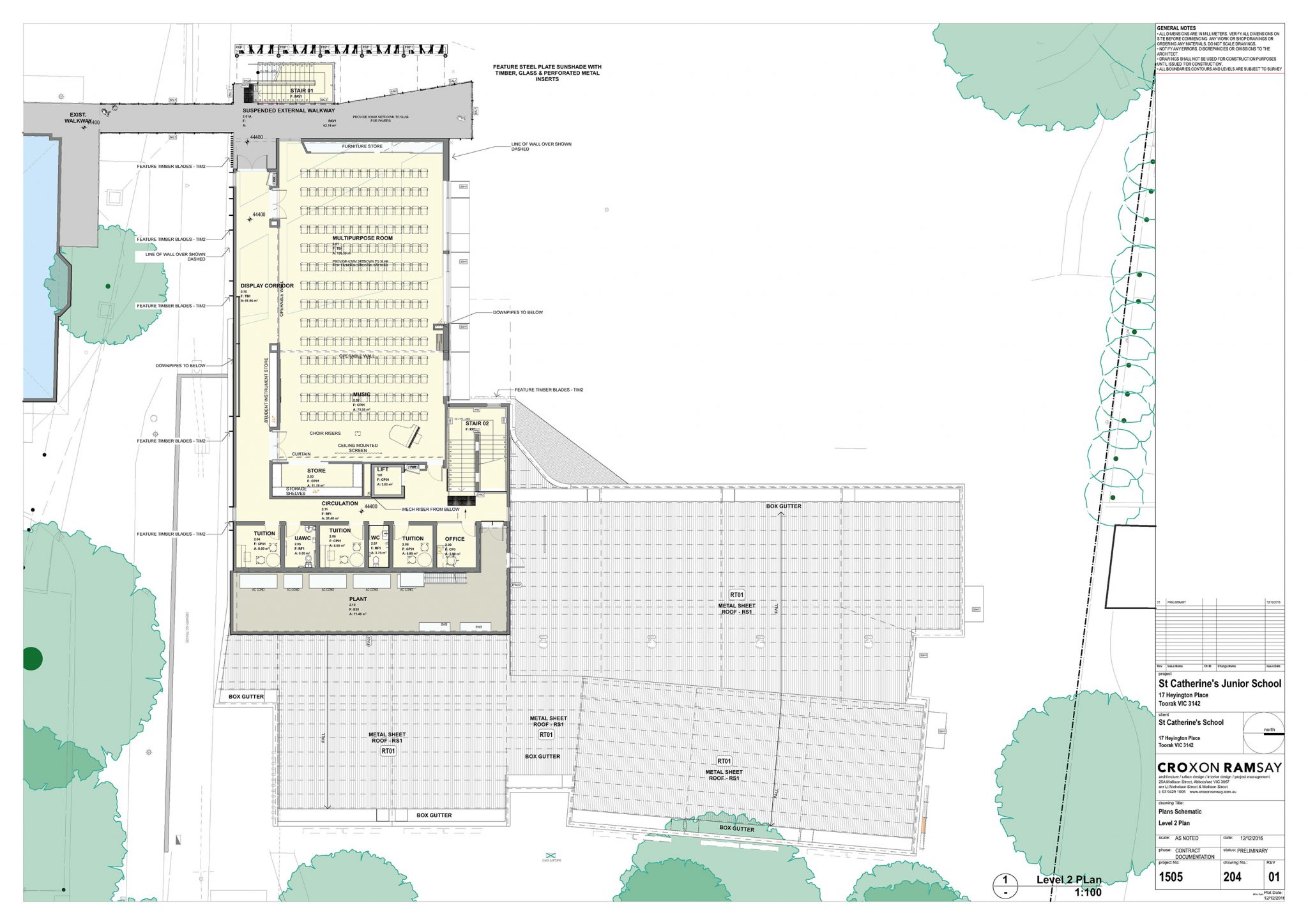 1505 A204 REV01 Level 2 Plan sm - St Catherine's School